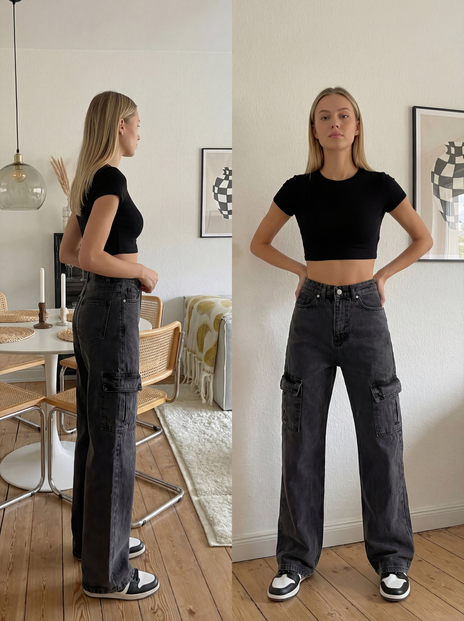 Джинсы карго 