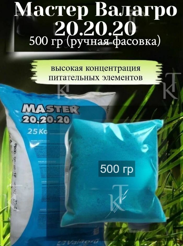 Удобрение Валагро "Мастер 20.20.20", 500 г, для всех стадий роста растения