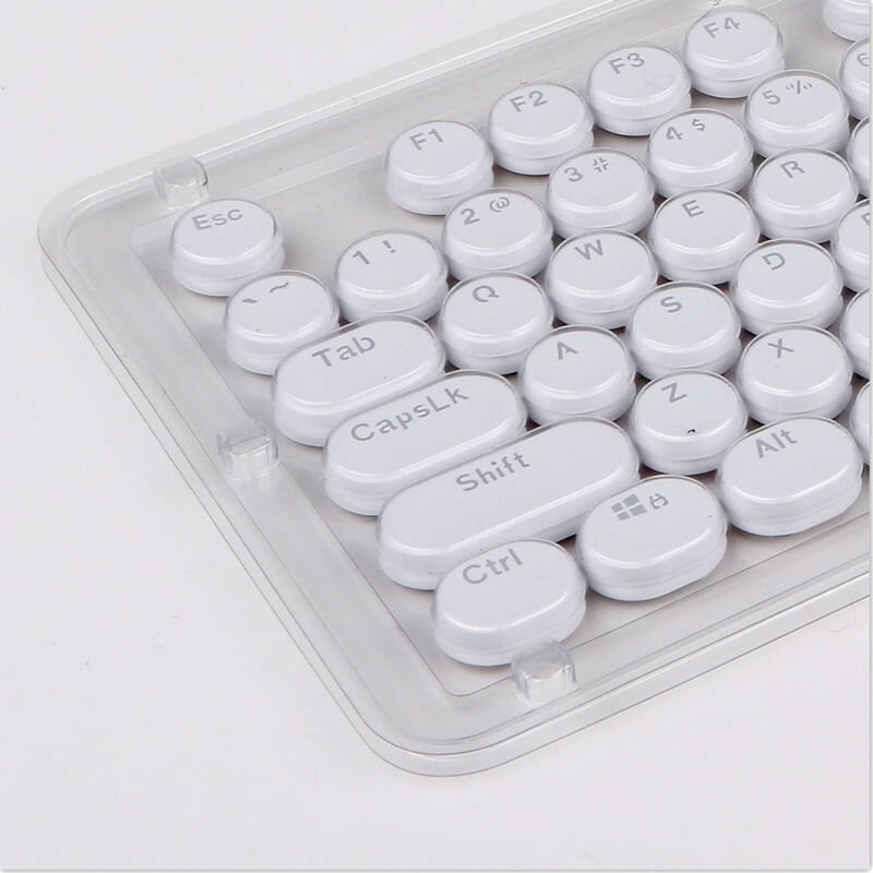 Клавиатура в стиле ретро, круглая, в стиле стимпанк, шоколадный кристалл, персонализированный полупрозрачный набор,