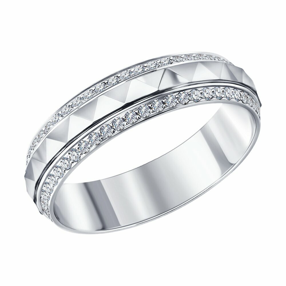 Кольцо, белое золото, 585 проба, бриллиант