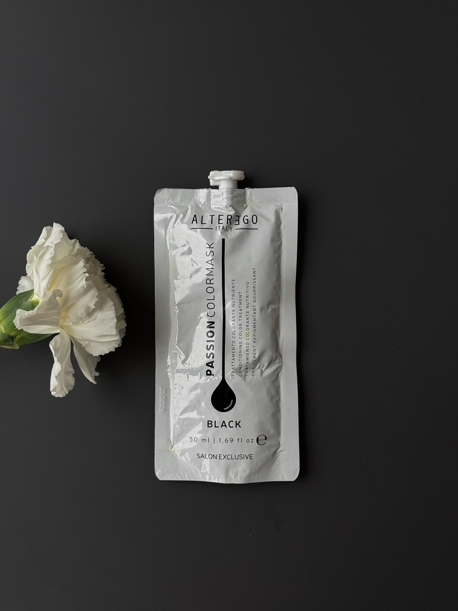 Маска для волос Altego Passion Color, кондиционер, оттеночная, черная