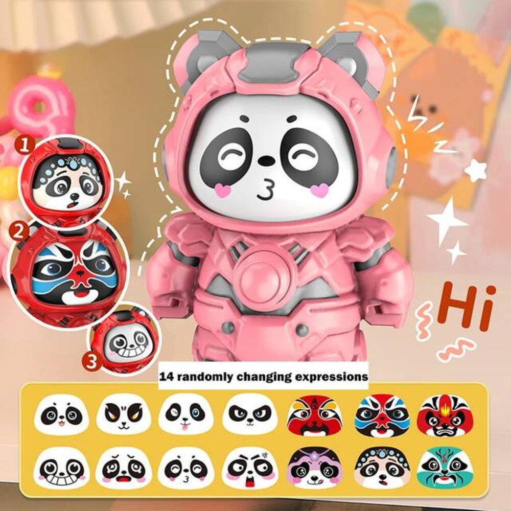 Милая мультяшная панда, меняющая лицо, игрушка-кукла, креативная новинка, забавная игрушка для детей, украшение для детской сумки, подвеска, подарок на день рождения.