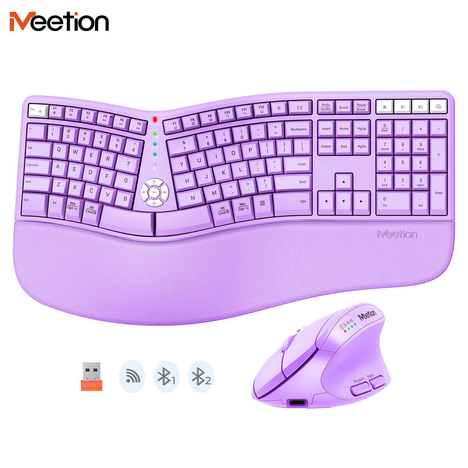 Набор для совещаний DirectorC2, эргономичная беспроводная клавиатура и мышь, с функциями 2.4G и Bluetooth, подходит для Windows / Mac / компьютера /ноутбука, русская раскладка