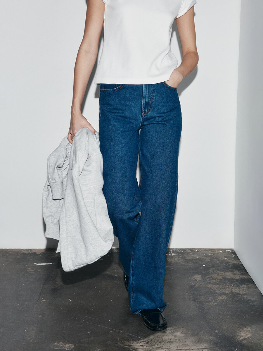 Джинсы широкие mix and match 