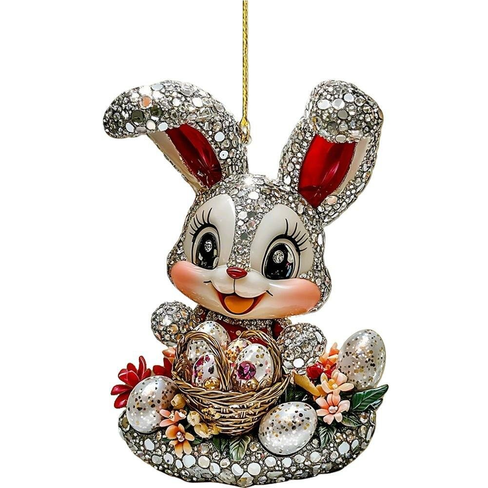 Подвеска в виде пасхального кролика из акрила