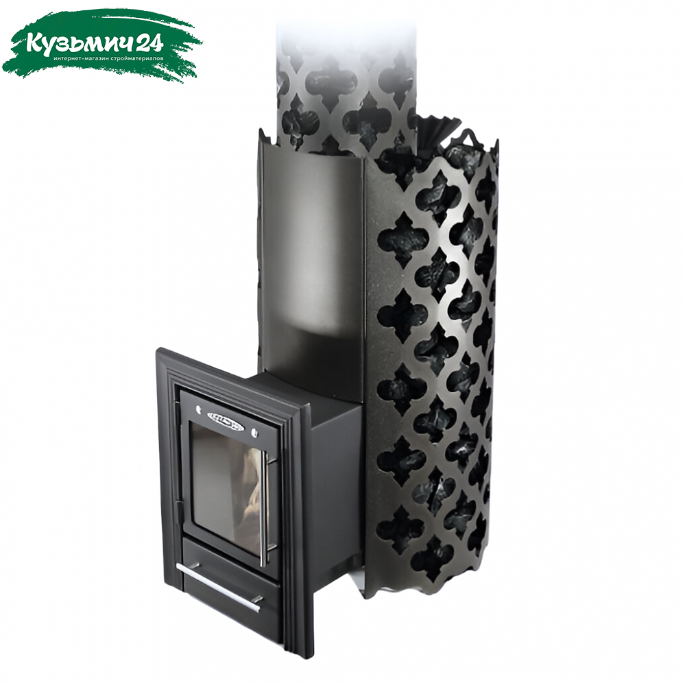 Печь для бани TMF Арабеска Inox черная бронза. 15 кВт, d115 мм, до 18 куб. м