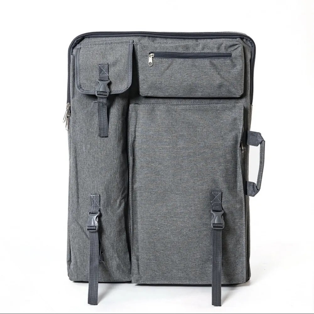 Папка для художника пленэр сумка для художника а2 / папка-сумка для рисунков и карандашей А2, серая ткань