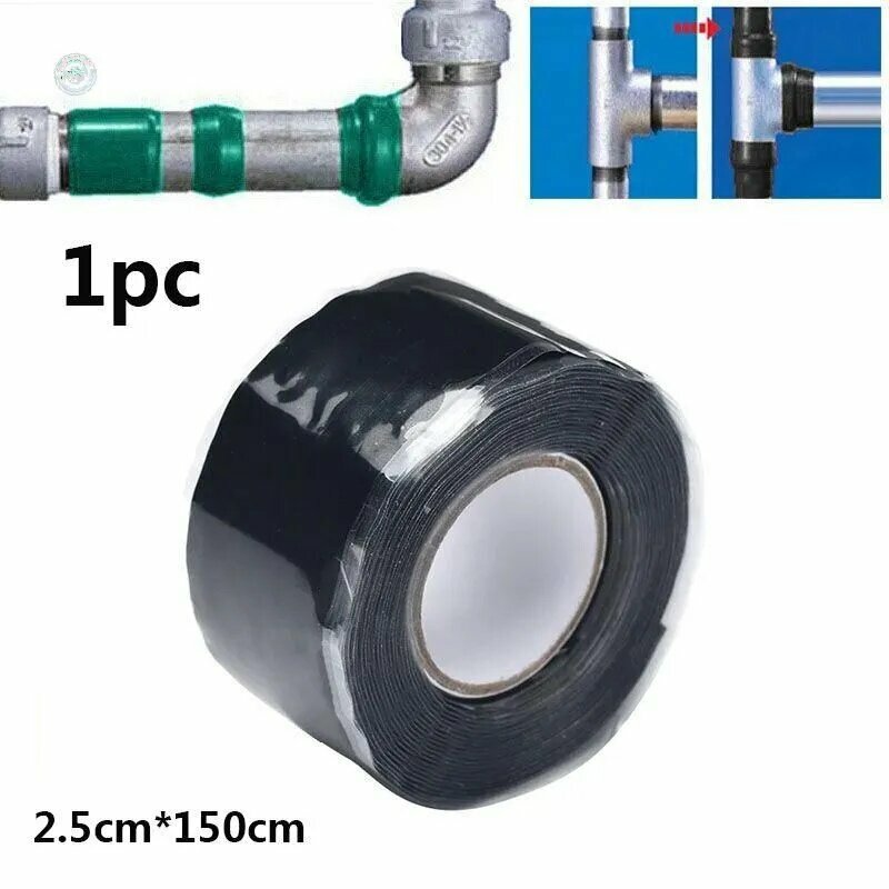 Сверхпрочная самофиксирующаяся силиконовая ремонтная лента, водонепроницаемая герметизирующая лента для труб, кабелей и аварийных работ, термостойкая от -50 до +260 C