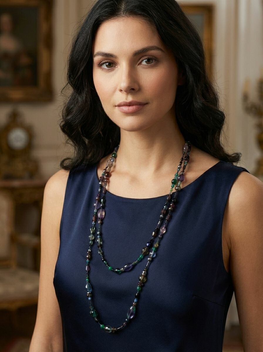 Бусы Diana Savitskaya, жемчуг культивированный, авантюриновое стекло