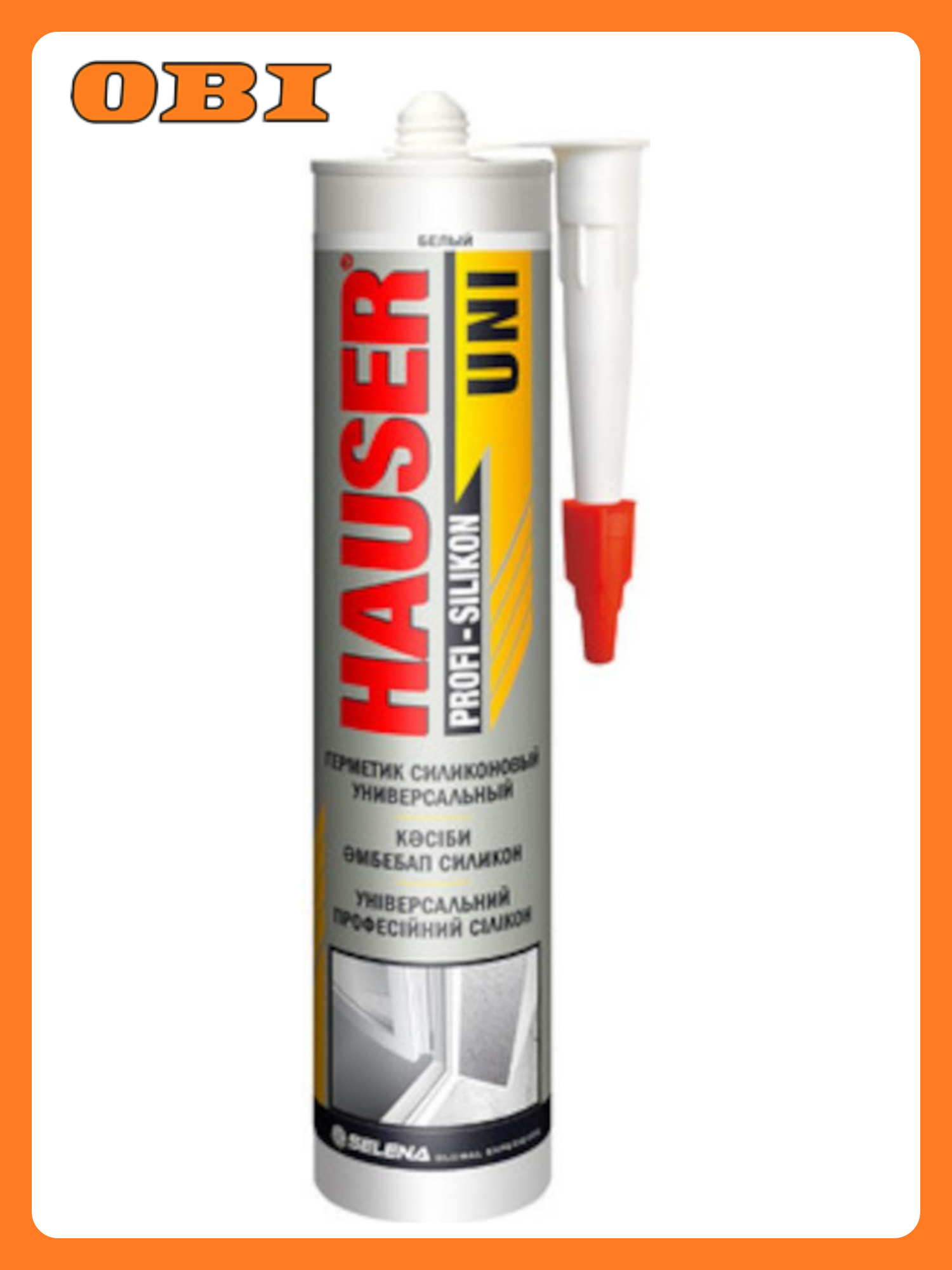 Герметик силиконовый универсальный HAUSER белый 260 мл