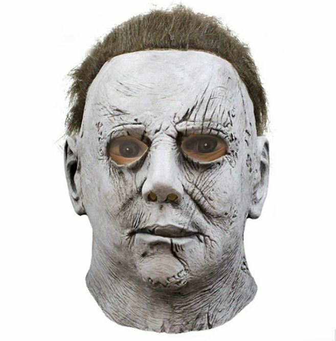 Маска на голову Майкла Майерса из фильма "Хэллоуин" реквизит на Хэллоуин, аксессуар к костюму для вечеринки