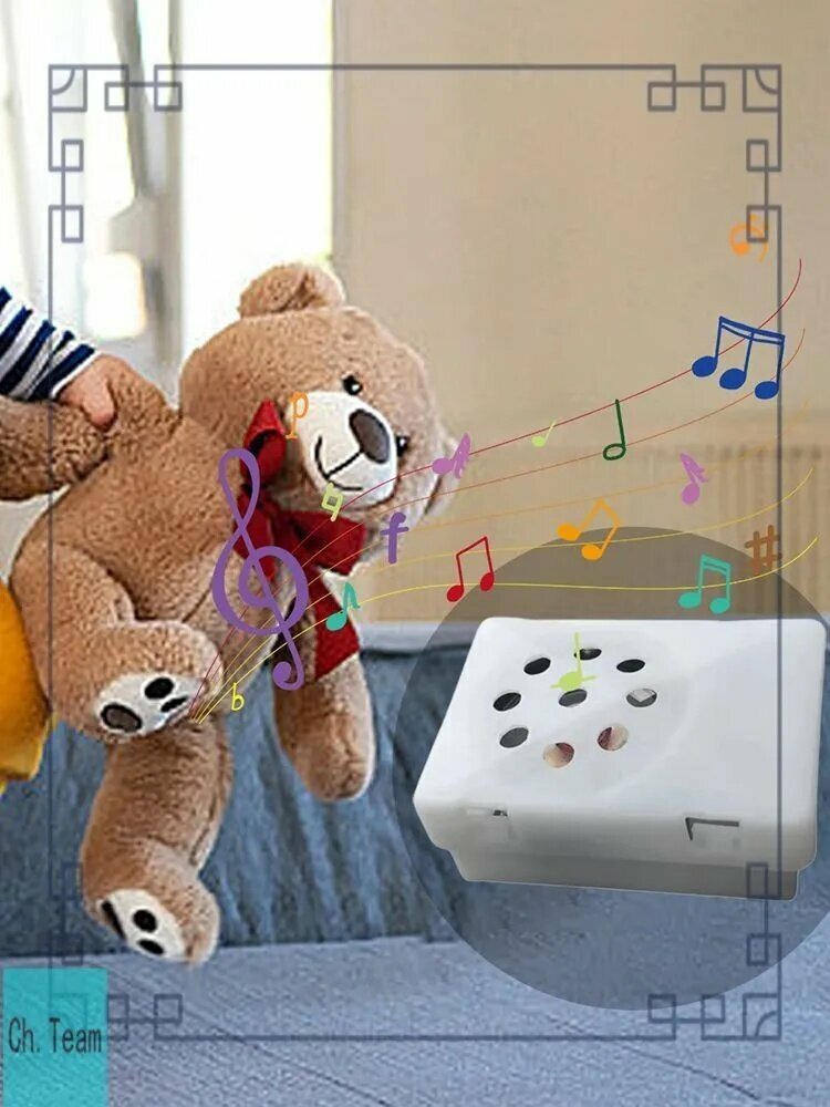 Перезаписываемый звуковой модуль для игрушек. Размер 34х47х20 мм высоким качеством звука.