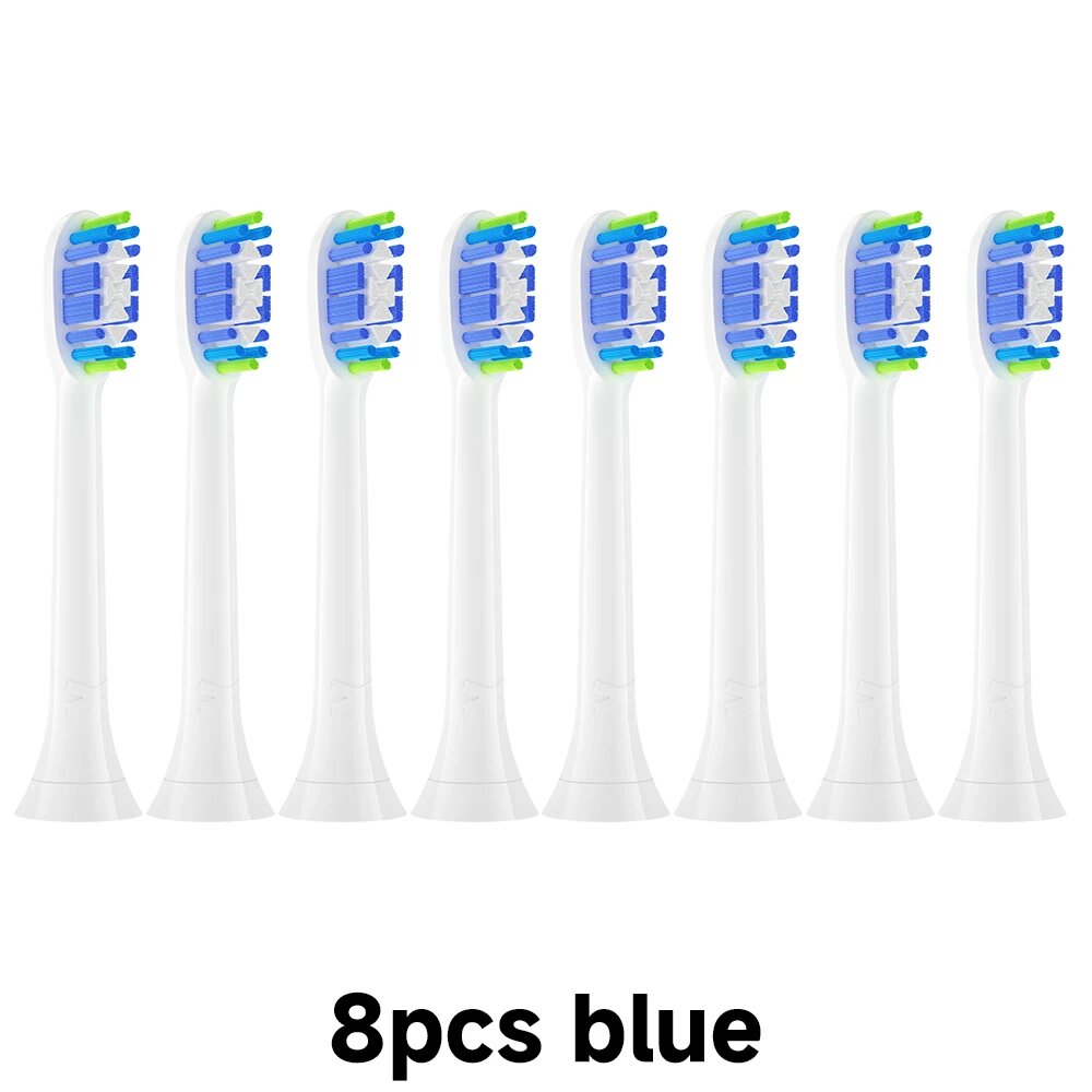 Сменные насадки для щеток, 8 шт, совместимые с насадками для электрических зубных щеток Philips Sonicare DiamondClean HX3/HX6/HX9 HX6064