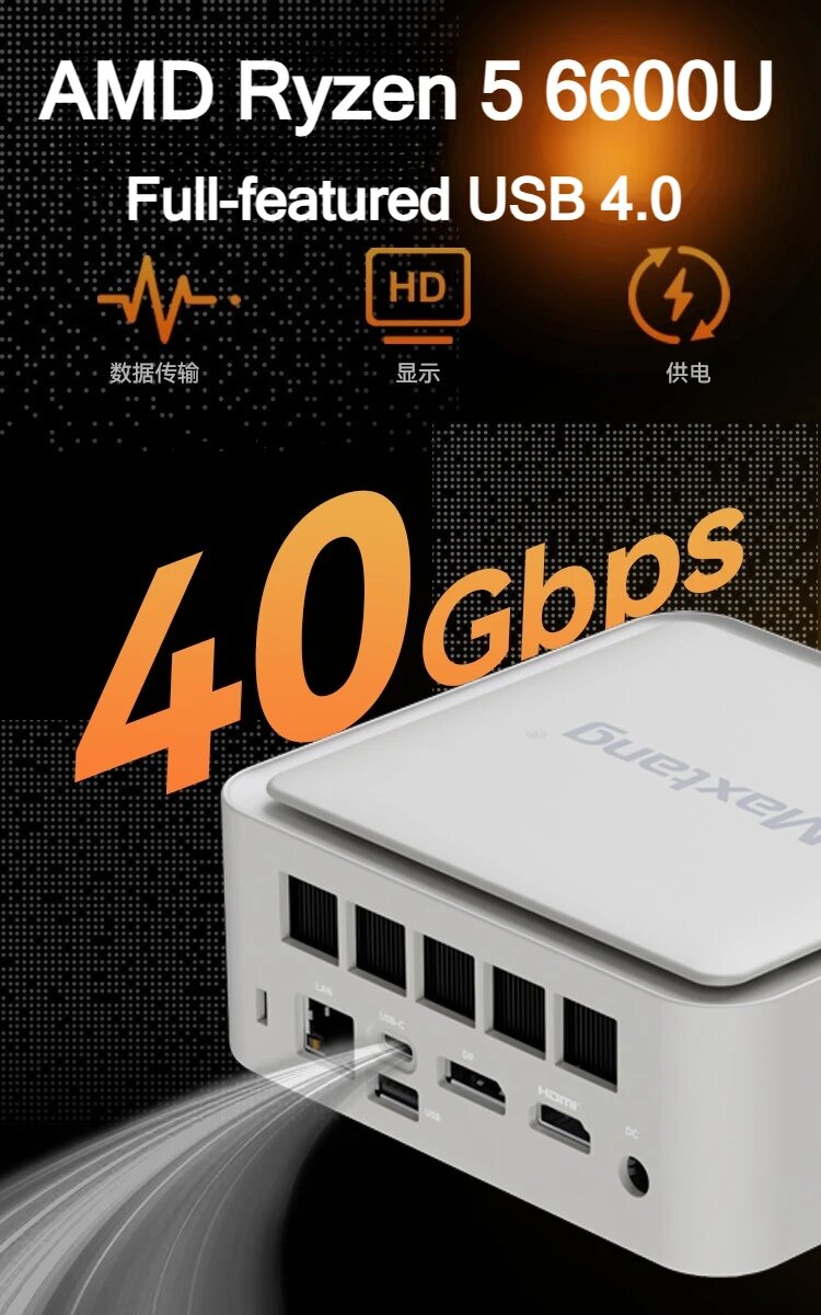 BitPC SZBOX Z66 Мини-ПК Ryzen 5 6600U LPDDR5 24GB 256GB, ЕС