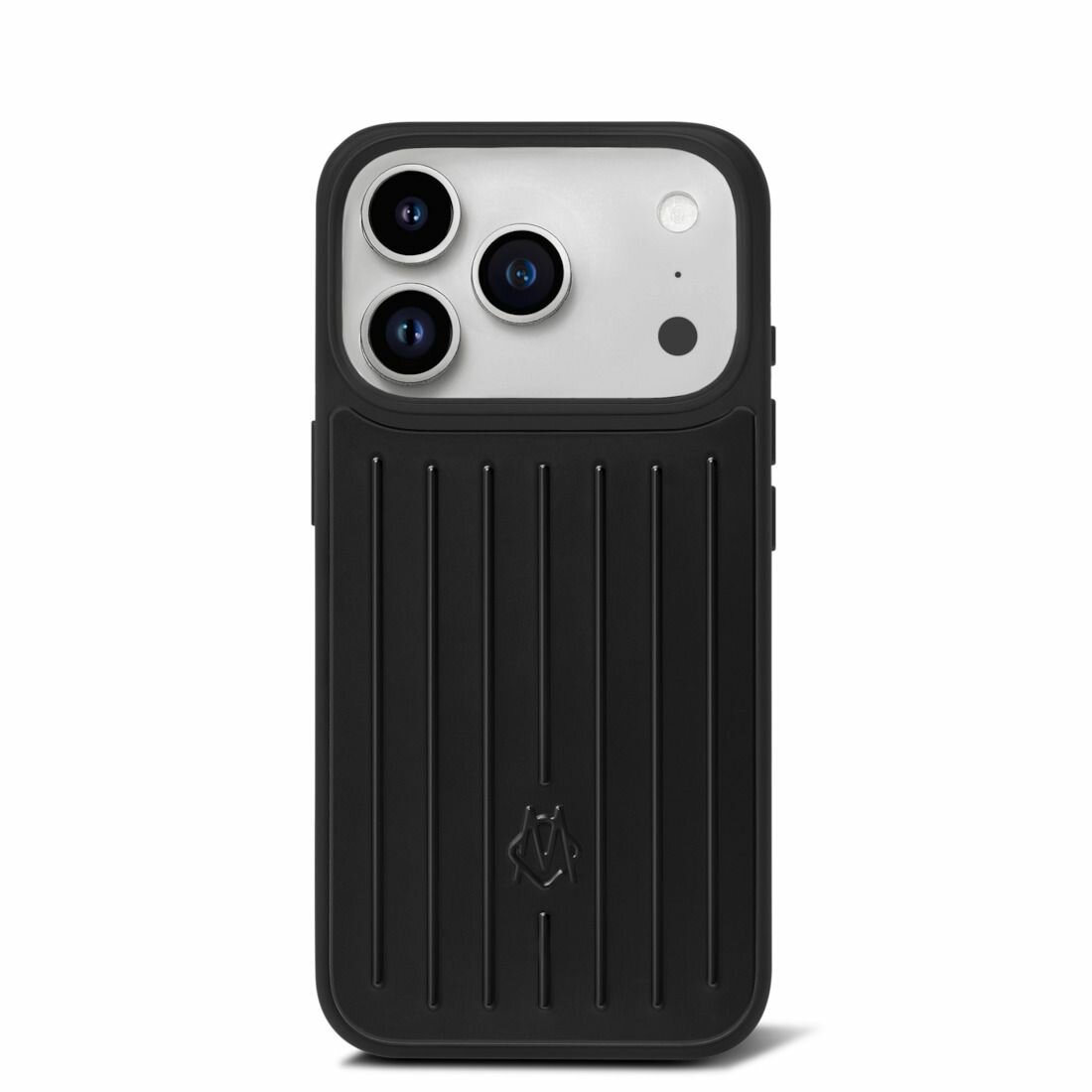 Чехол RIMOWA Поликарбонат iPhone 17 Pro Max , брендовый желобчатый дизайн, ударопрочный TPU, Черный