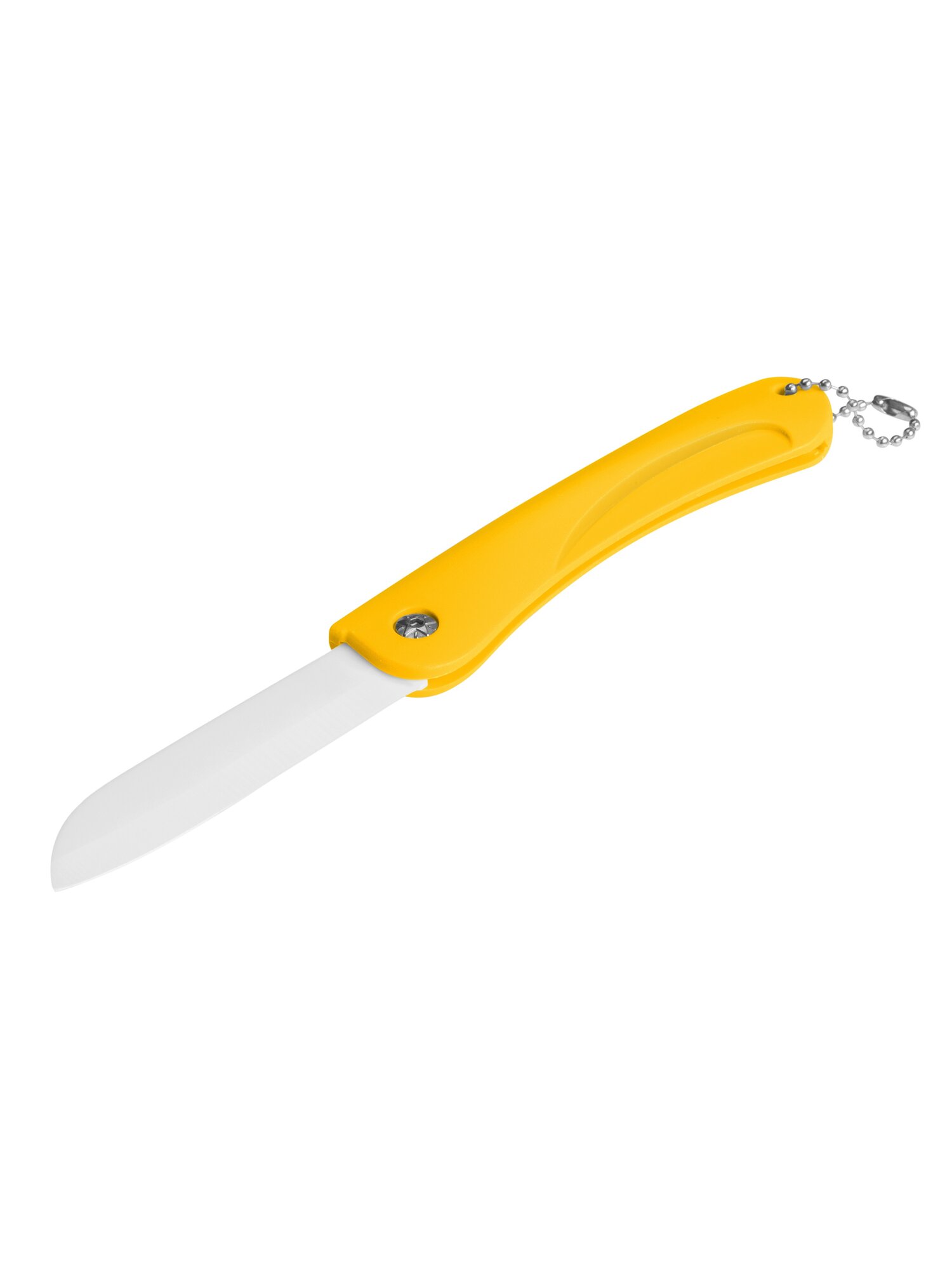Нож керамический складной, жёлтый