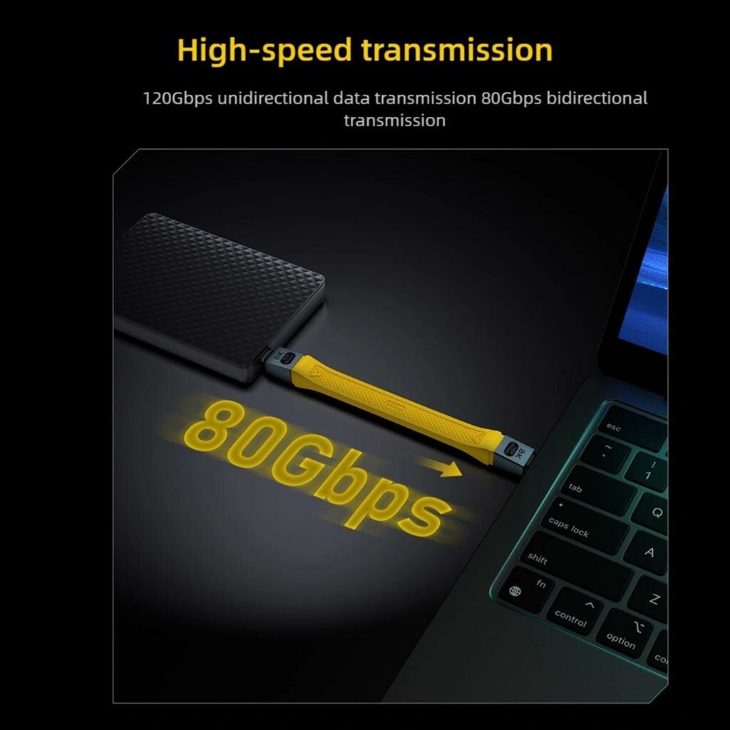 USB4 кабель Thunderbolt 5, Белый — фото 1