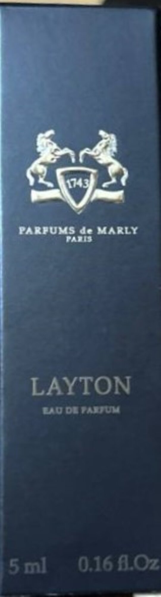Парфюмерная вода Parfums de Marly "Layton", мужской фужерный парфюм, 5 мл
