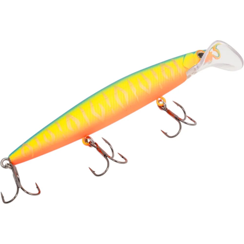 Воблер Strike Pro Scooter Minnow 110F цвет: A252S Bullfinch Mat Tiger EG-186F#A252S — фото 1