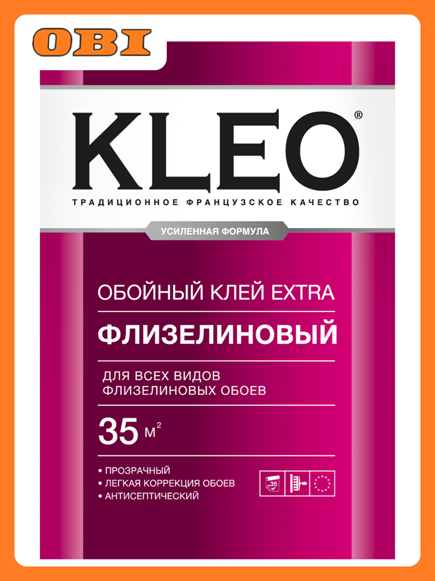 KLEO EXTRA 35, клей для флизелиновых обоев, 240г