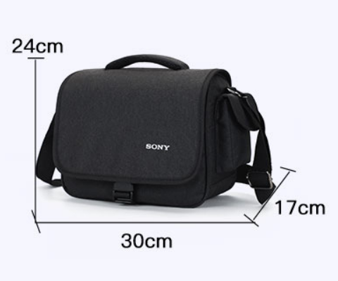 Совместимый с камерами Sony ZV1/A6400/A6000/A7M4/A7M3/R5 компактный плечевой фото-чехол для путешествий - Большой черный