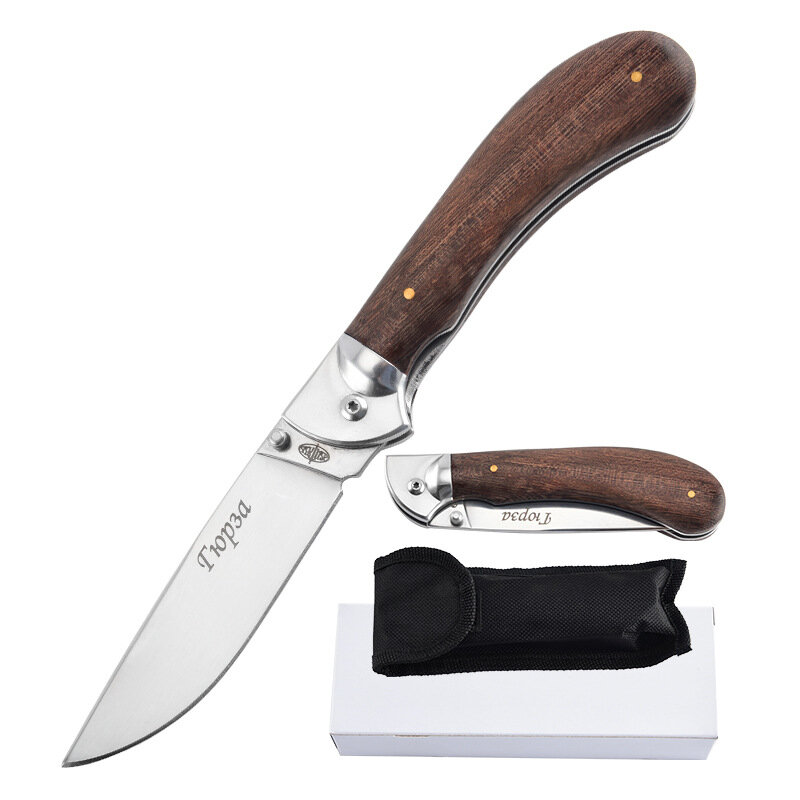 HOCK Складной нож для активного отдыха, нож из массива дерева, тактический нож для выживания в дикой природе, походный нож