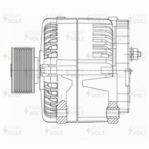 Генератор для а/м FAW J7/4180 с дв. CA6DM3 110А, STARTVOLT LG3088