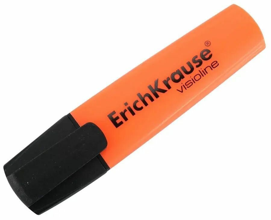 Маркер текстовой Erich Krause Visioline V-12 Neon, оранжевый, скошенный, 0.6-5.0 мм (32499)