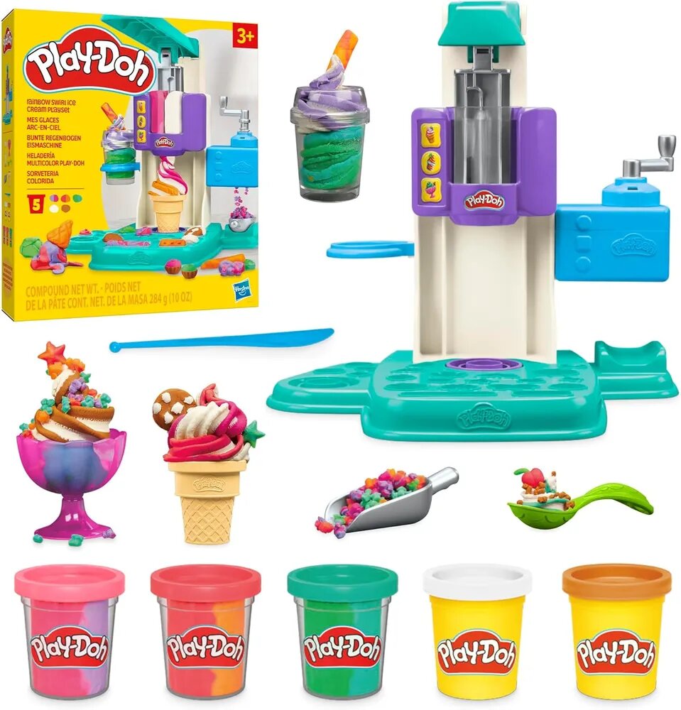 Hasbro Play-Doh Игровой набор Радужное мороженое-водоворот G0028
