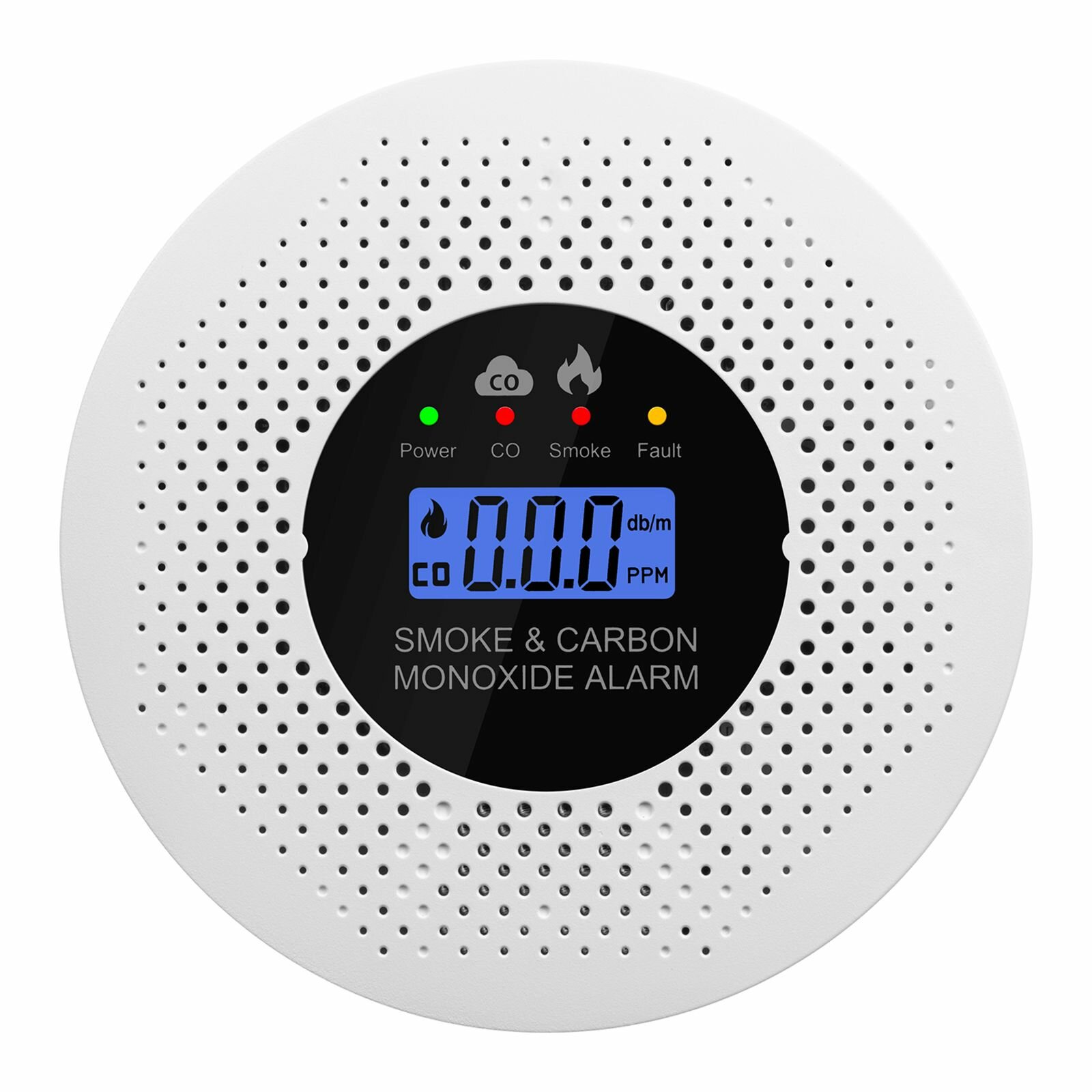 Датчик дыма и угарного газа с ЖК-дисплеем для дома и офиса на батарейках