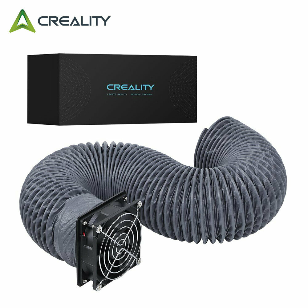 Комплект для удаления дыма Creality, 4000 об/мин, высокоэффективный вентилятор, выхлопной дым и запахи, совместимый с корпусом 3D-принтера с интерфейсом вентилятора и корпусом для лазерного гравера