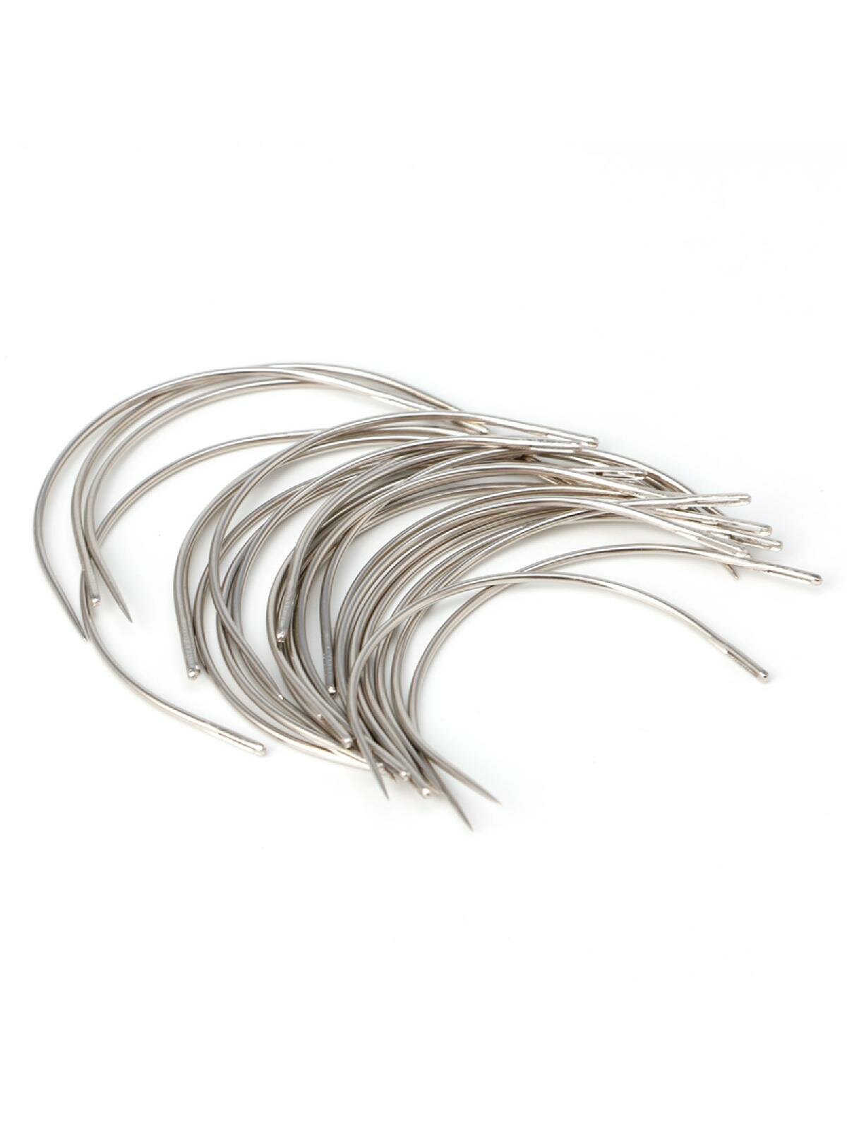 1 упаковка из 25 штук, ручная швейная игла Shuangyan big eye, изогнутая игла с большим отверстием-2 дюйма