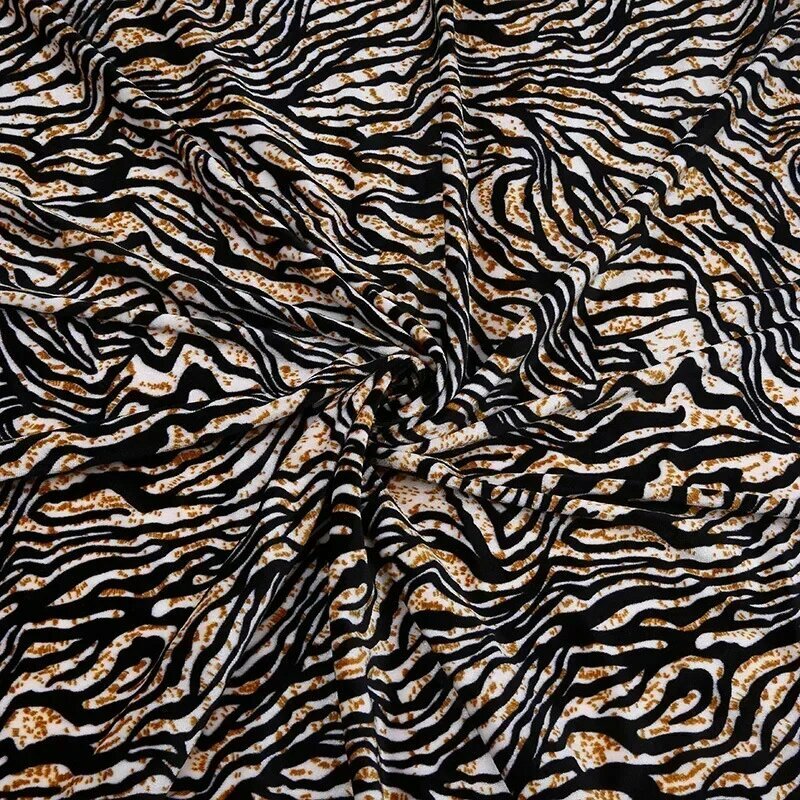 Бархатная ткань с леопардовым принтом 1,65 м шириной Leopard printed 6