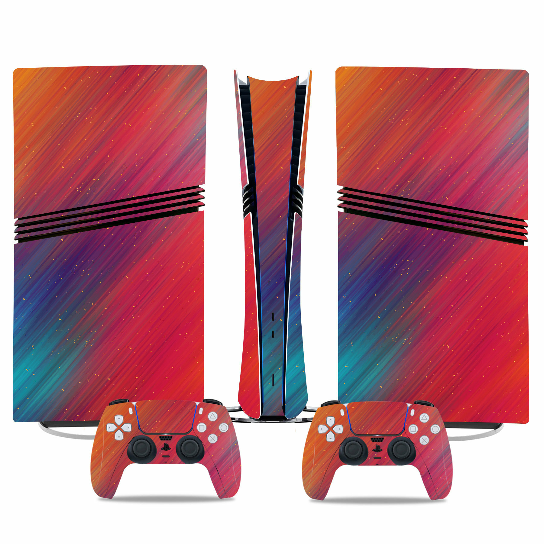 Наклейки для PS5 Pro, наклейки на весь корпус, наклейки для игровой консоли PS5 Pro, защитные пленки для экрана, наклейки для контроллера.