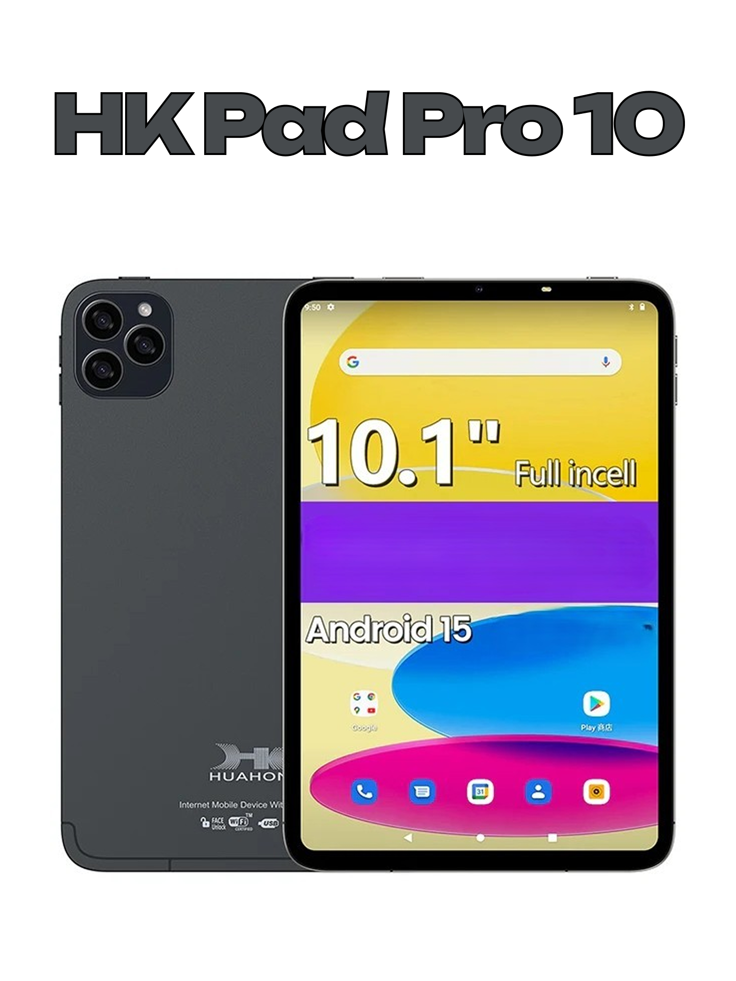 Планшет HK Pad Pro 10, 10.1', 4000mAh / Планшет Android 12, 4GB/32GB