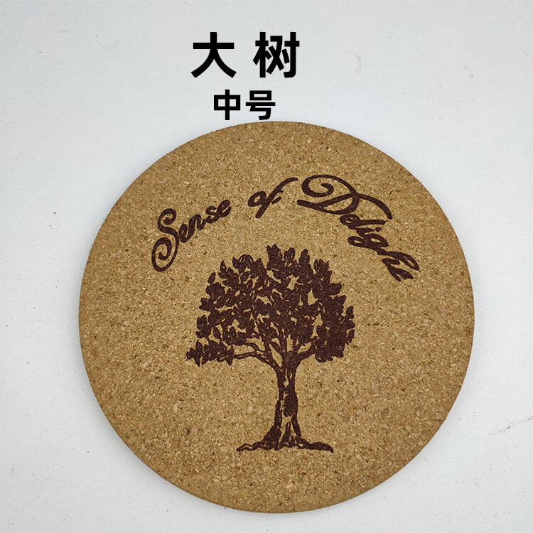 Пробковая подставка с натуральными креативными краями, круглая изоляционная подставка, водопоглощающая пробковая