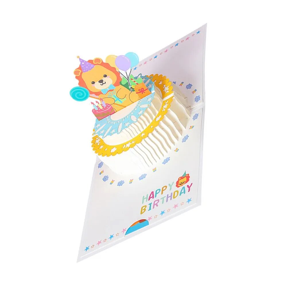 Бумажные Открытки С Днем Рождения Квадратной Формы 3D Дизайн Для Детей Подростков И Взрослых Набор 1