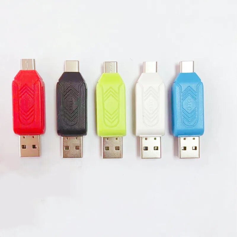 Многофункциональное устройство чтения карт USB 2.0 2-в-1Micro SD TFMemoryCard ReaderUSBFlashDrive Адаптер для чтения карт памяти для ПКЛутбуков Аксессуары