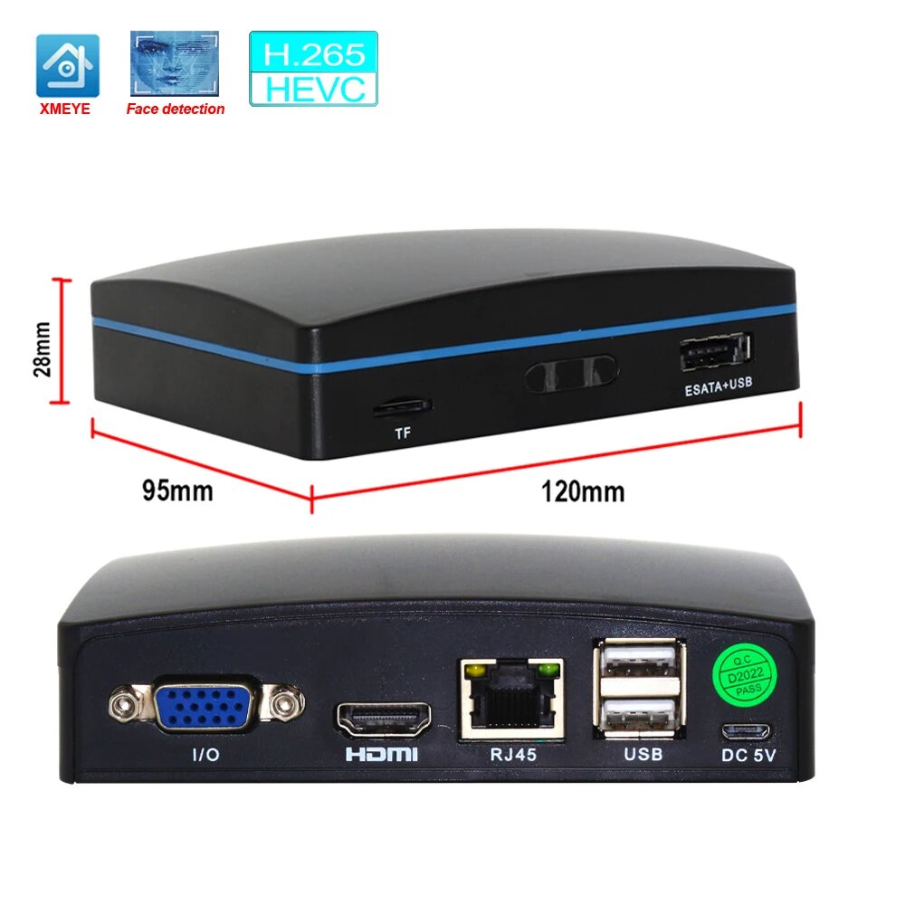 Xmeye 16-канальный сетевой видеорегистратор 5Мп EU Plug