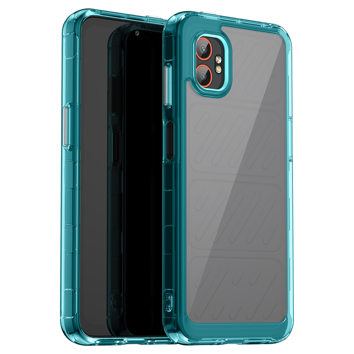 Усиленный чехол с мягкими бирюзовыми рамками для Samsung Galaxy Xcover7 Pro, увеличенные защитные свойства