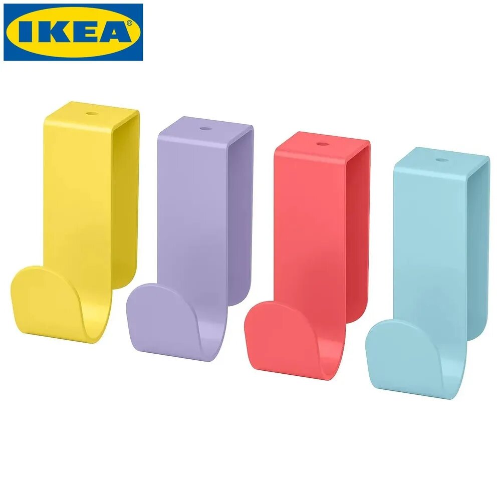 Крючки икеа LATTHET, разноцветные