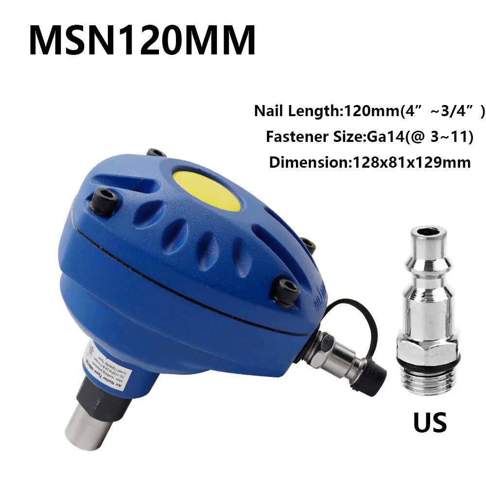 Пневматический гвоздезабиватель Reilyn: Эргономичный пневматический молоток для гвоздей 120 мм, US
