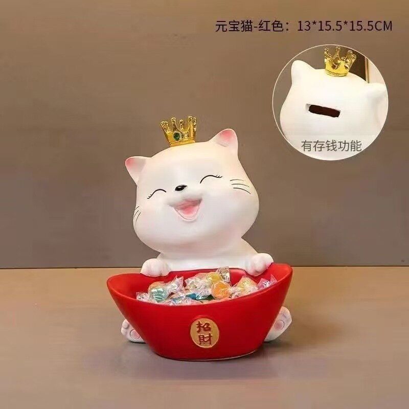 Ключница для входной двери с изображением кота удачи, украшение для гостиной, обувной шкаф, домашний декор, подарок на новоселье