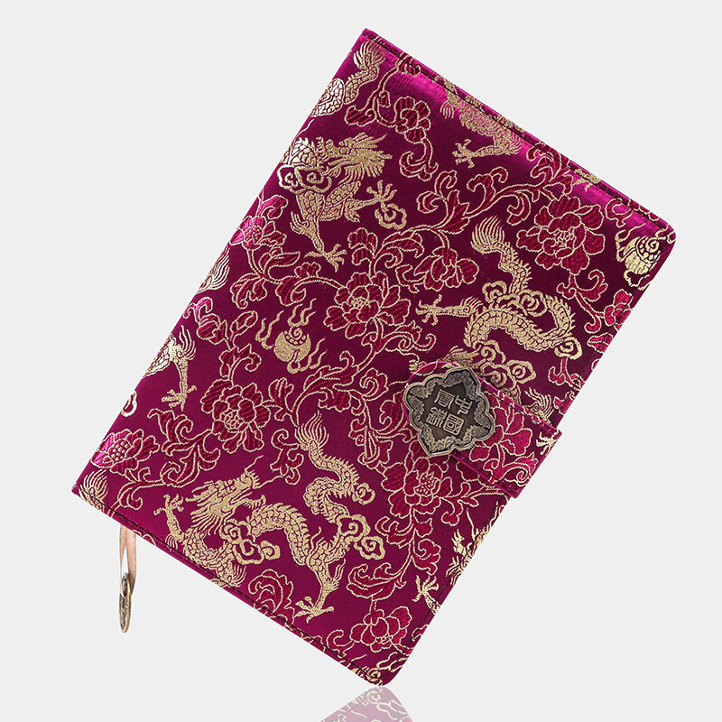 Блокнот из брокада, китайское национальное ремесло, подарок, блокнот из брокада, бизнес-подарок, ручка из сине-белого фарфора