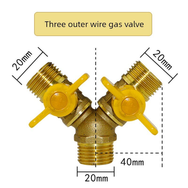 4-позиционный газовый трехходовой клапан, полностью медный шаровой кран, клапан для газа и природного газа, специальный