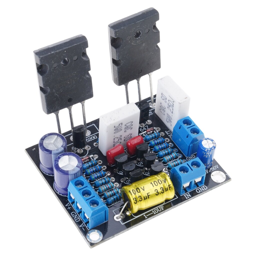 Low Distortion Mono Power Amplifier Board 100W Power 2SC5200+2SA1943 For Home