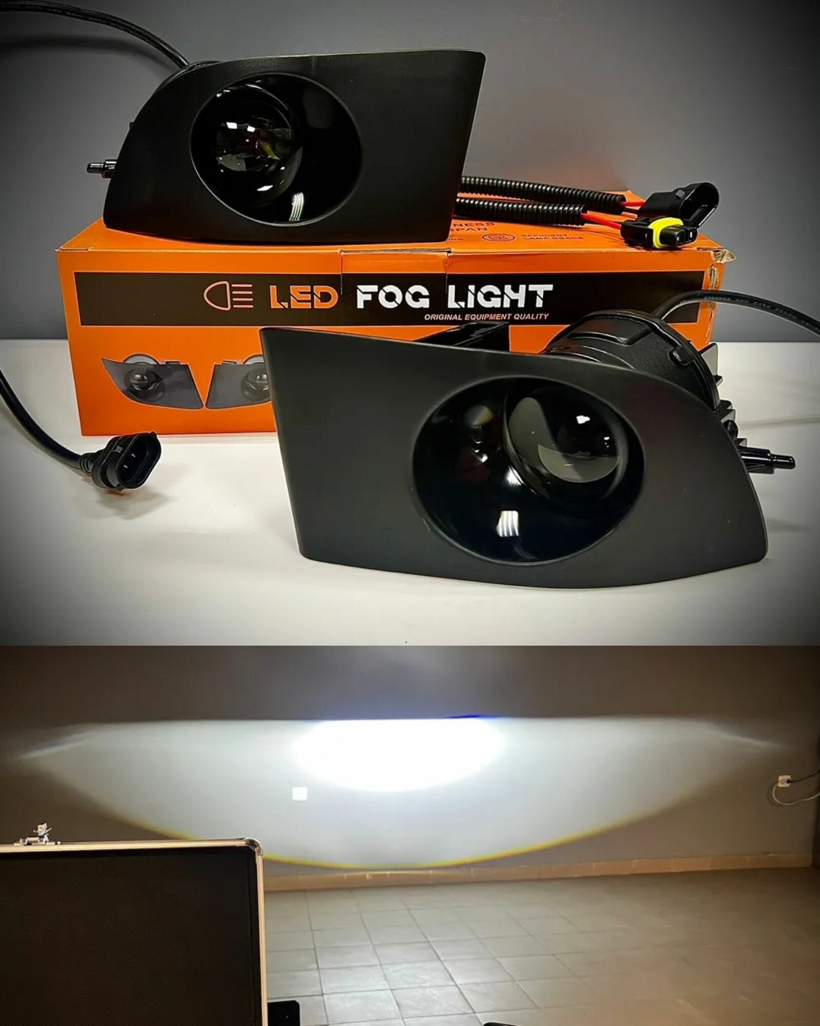 LED ПТФ Светодиодные фары Toyota Land Cruiser Prado 120 / ЛЕД противотуманки на Тойота Прадо 120