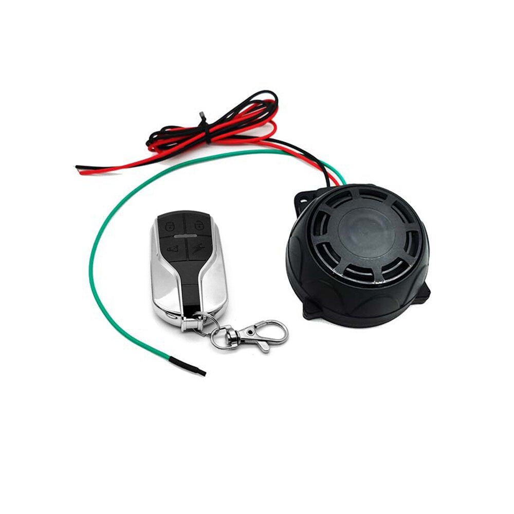 Устройство антивандального защиты для мотоцикла 12 В с регулируемой чувствительностью, сигнальным звуком и 1 пультом дистанционного управления, черного цвета, материал пластик, громкость сигнала 115-120 дБ, рабочий температурный диапазон -20℃~+85℃,