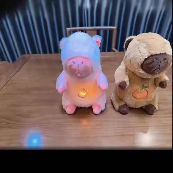 Капибара, дышащая, светящаяся, успокаивающая плюшевая игрушка для сна, популярная за границей, в наличии, артефакт для успокоения сна младенцев