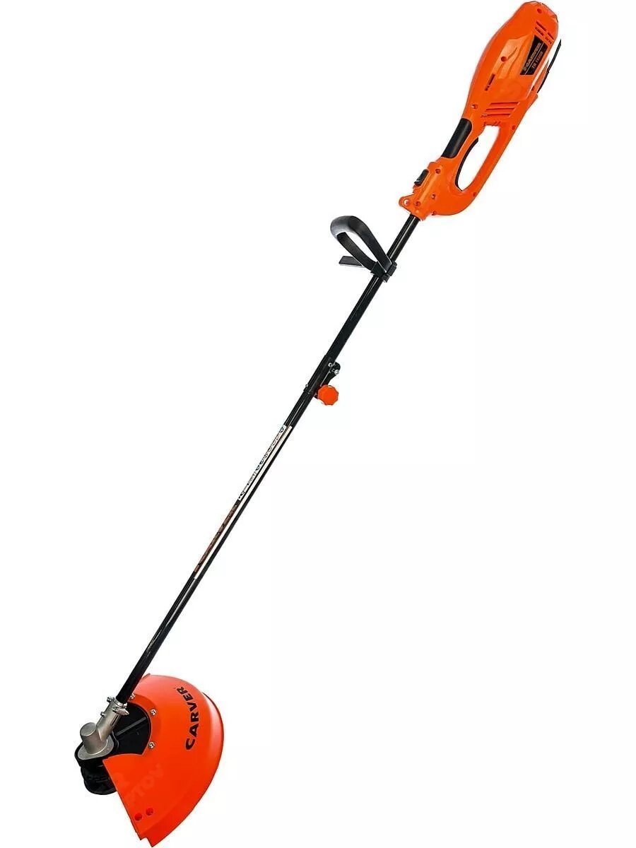 Триммер электрический (электрокоса) Carver TR-1500S оранжевый, 10 000 об/мин